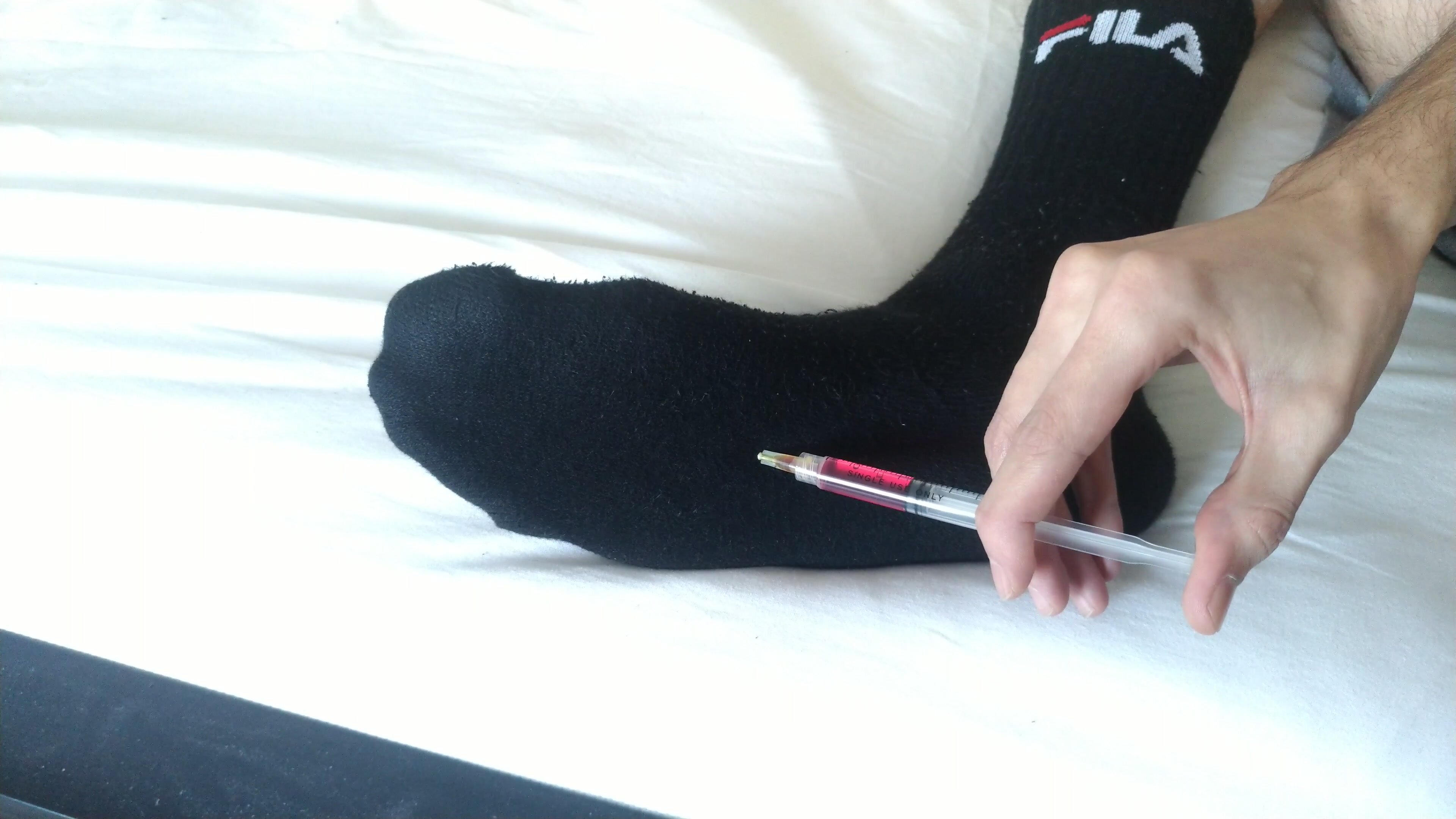 Socked Foot Gets Double Injection