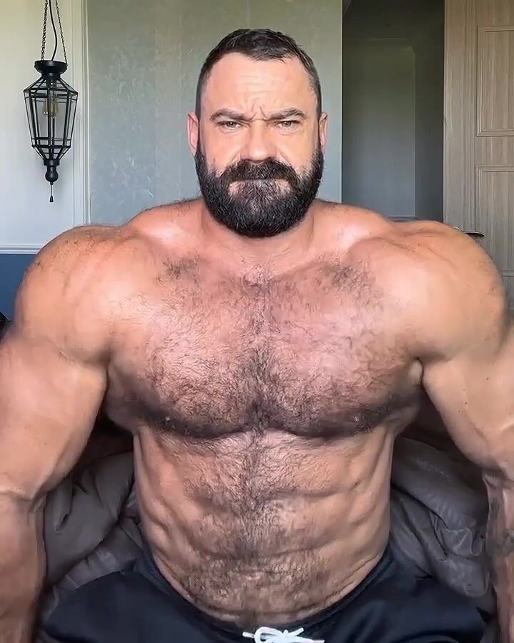 Giant Beautiful Muscle Bear Em Inglês