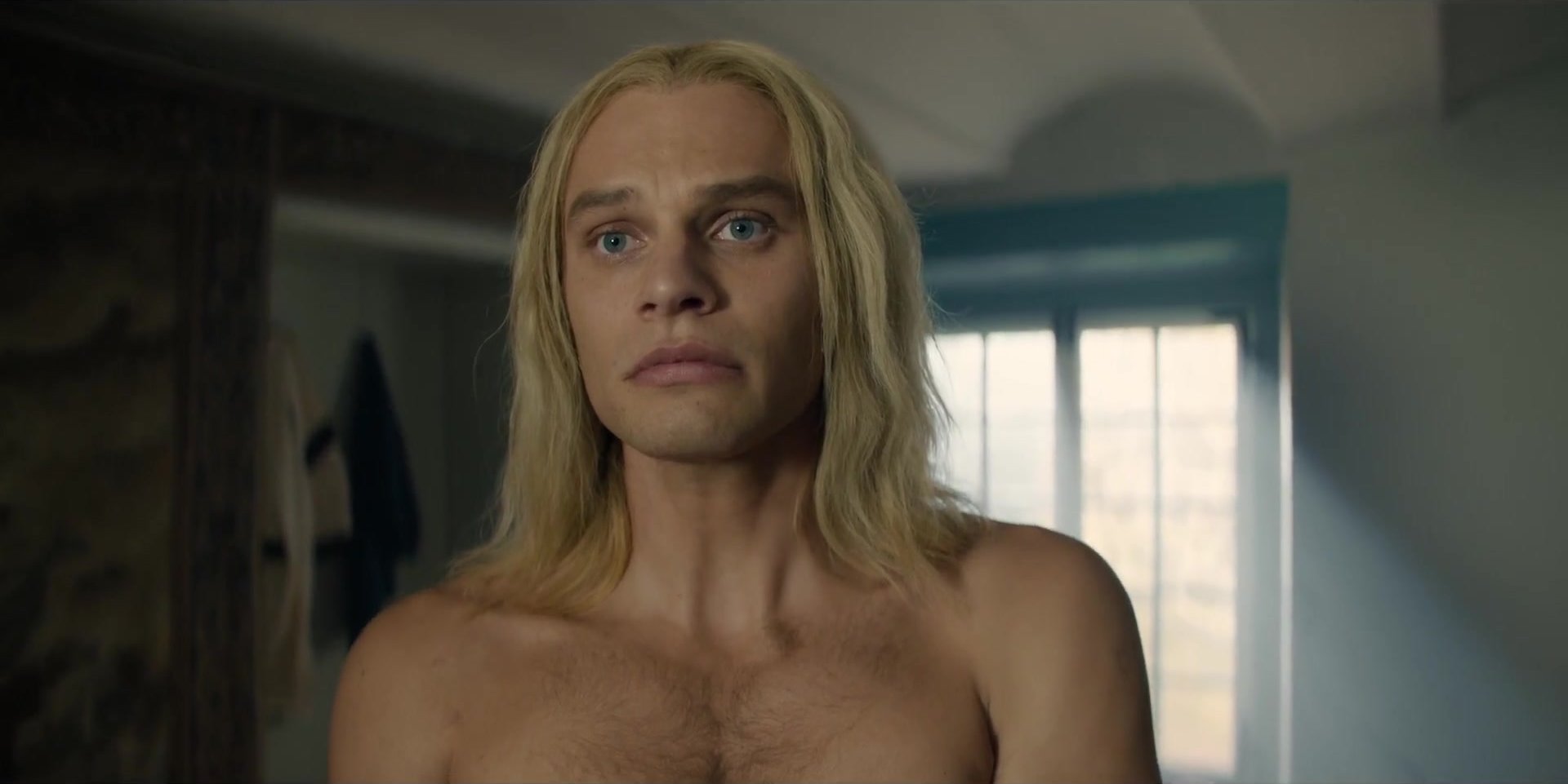 Blond Plays With His Sword