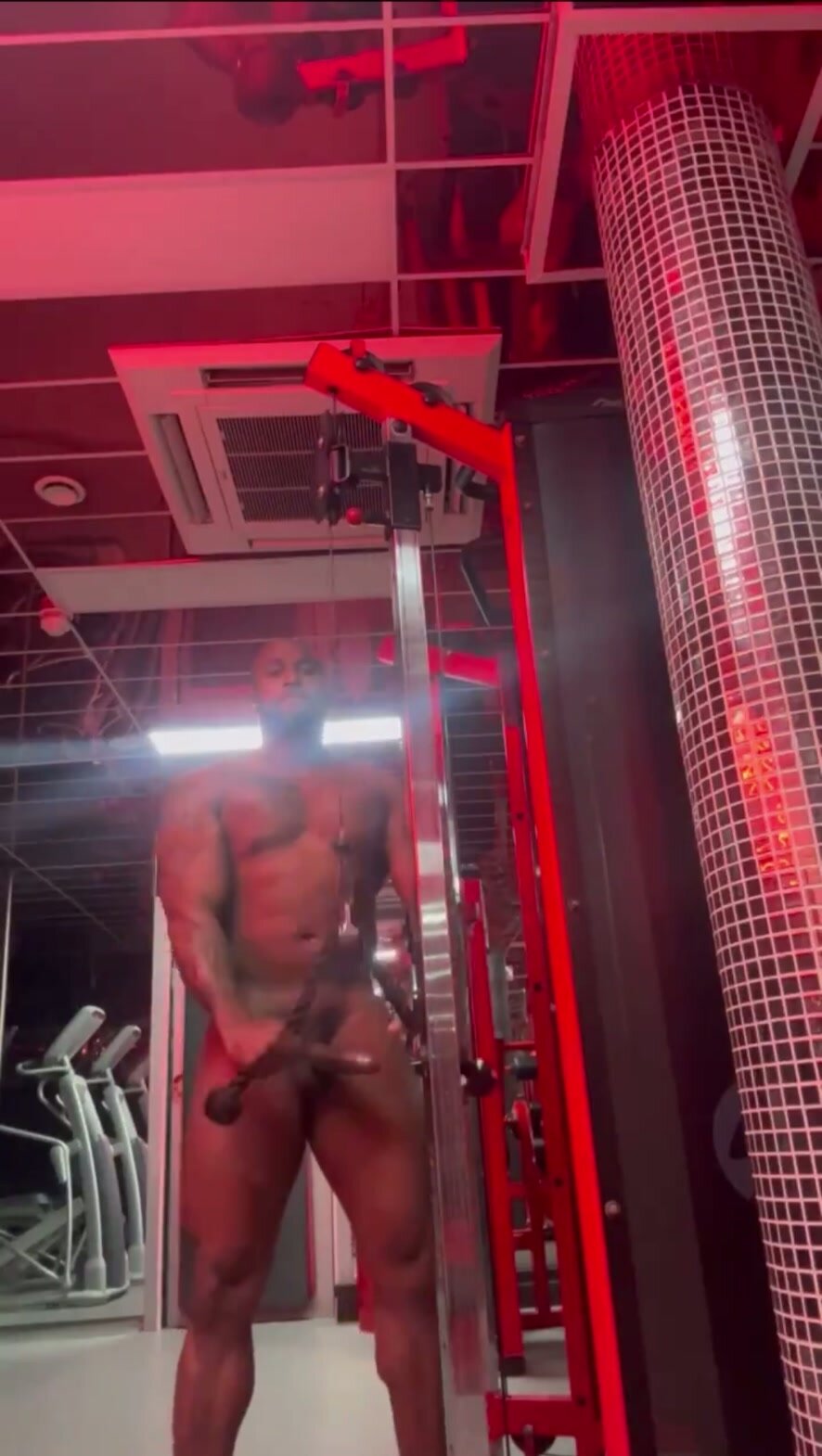 Naked Gym Workout With Rock Hard Bbc