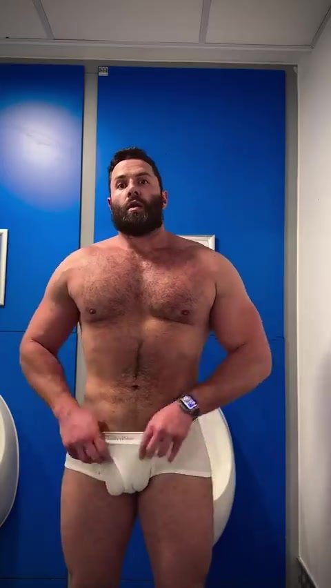 Hot Muscle In White Briefs 2