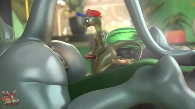 Dino Watermelon In Ass