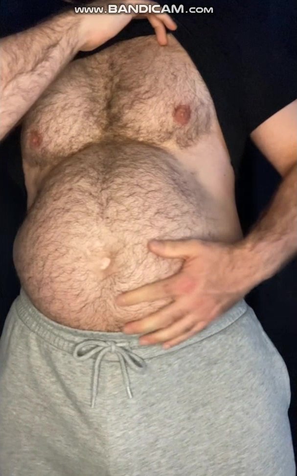 Round Furry Gut Gainer Chugs Shake