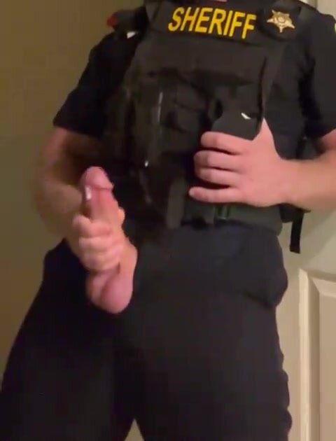 Hung Cop Cums1