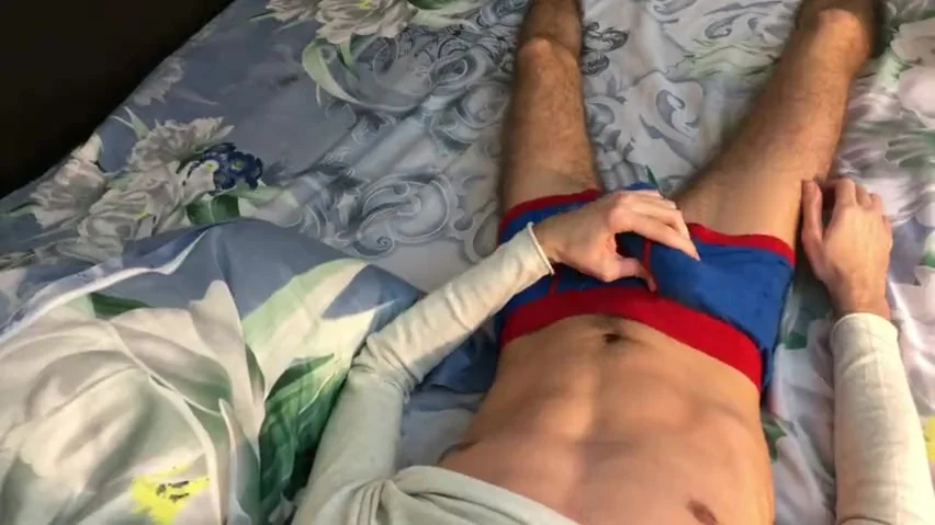 Guy Moaning Cum Through Underwear