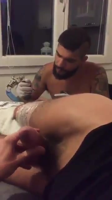 Guy Hard Getting Tattooed