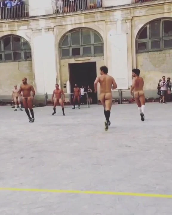 Italian Soccer Team Playing Naked