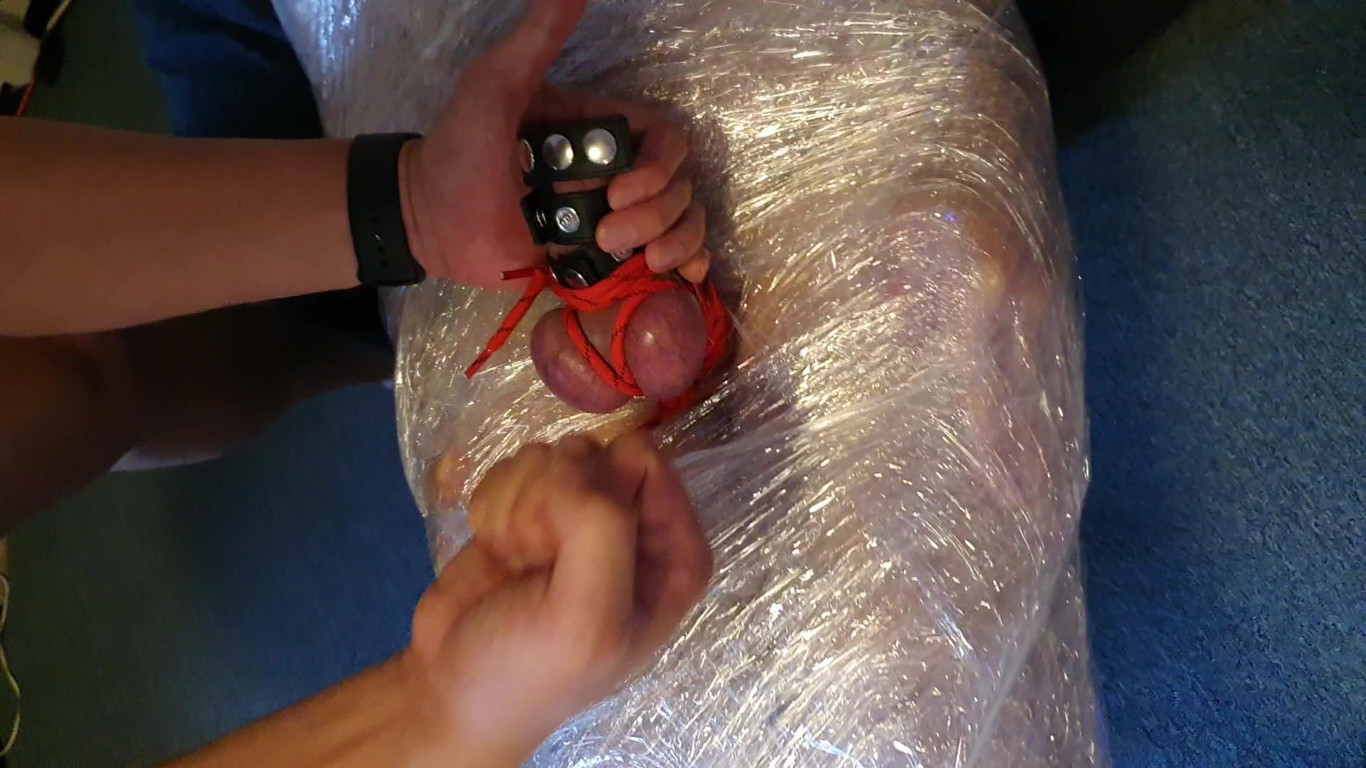 Mumified Slave Has His Balls Busted