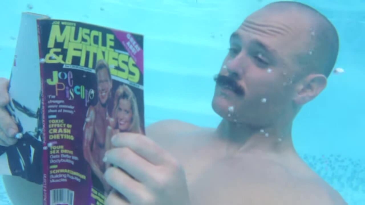 Underwater Barefaced Workout In Pool