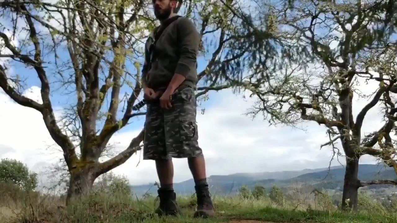 Big Men Pissing Outside 49