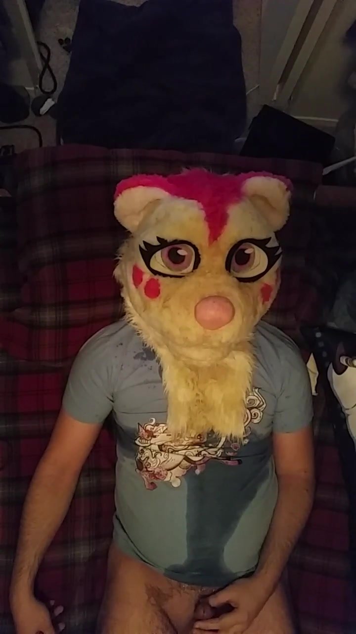 Pissing On Self And Fursuit Head