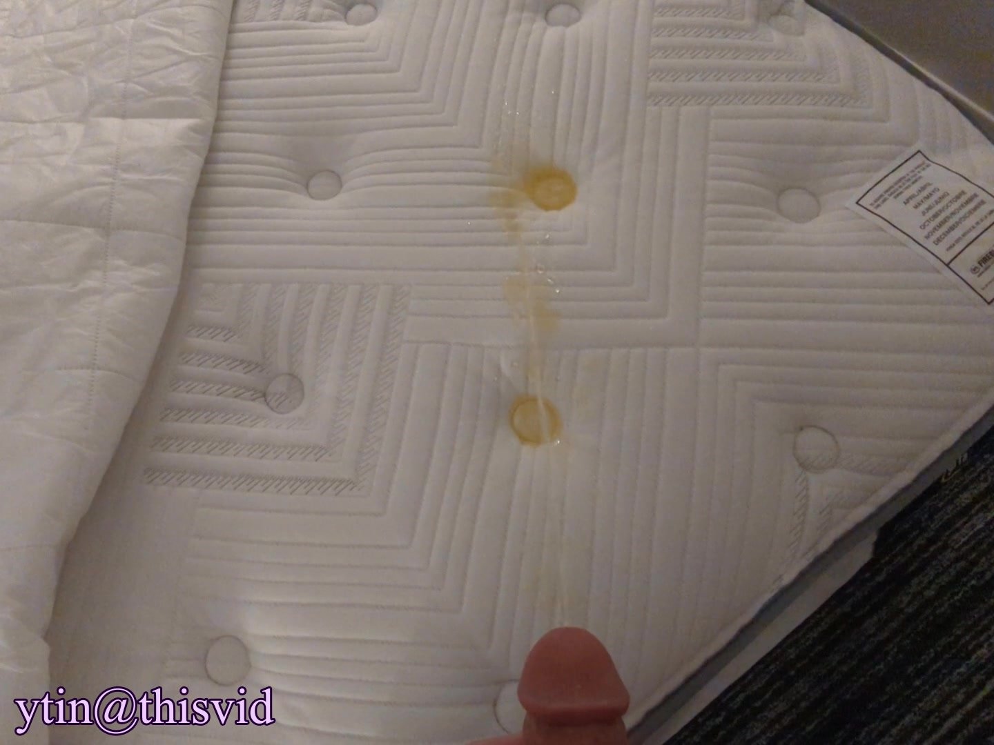 Dark Yellow Piss On Hotel Mattress