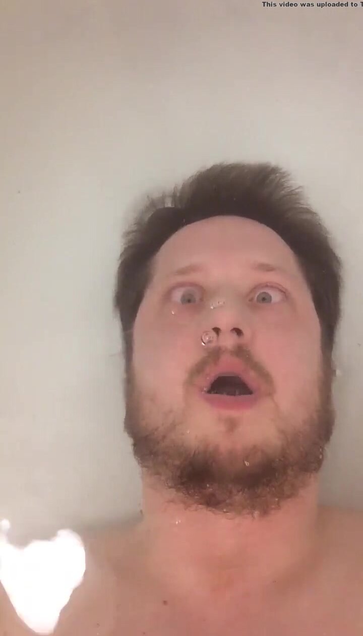 Barefaced Bearded Hottie Mouth Wide Open Underwater