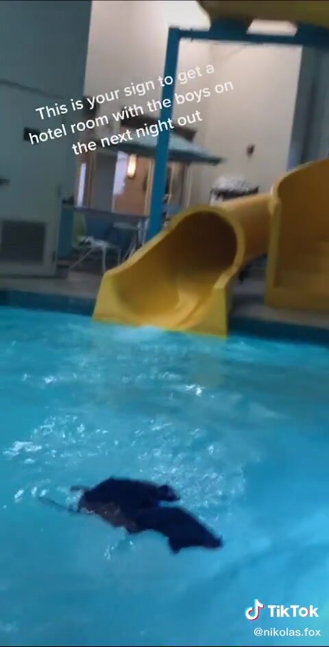 Guy Goes Down Water Slide Naked