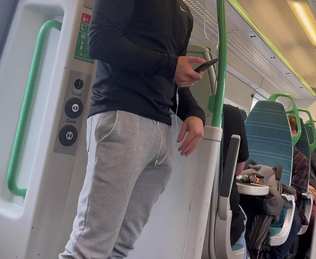 Dicks Grey Sweatpants Bulge In Public Part 1