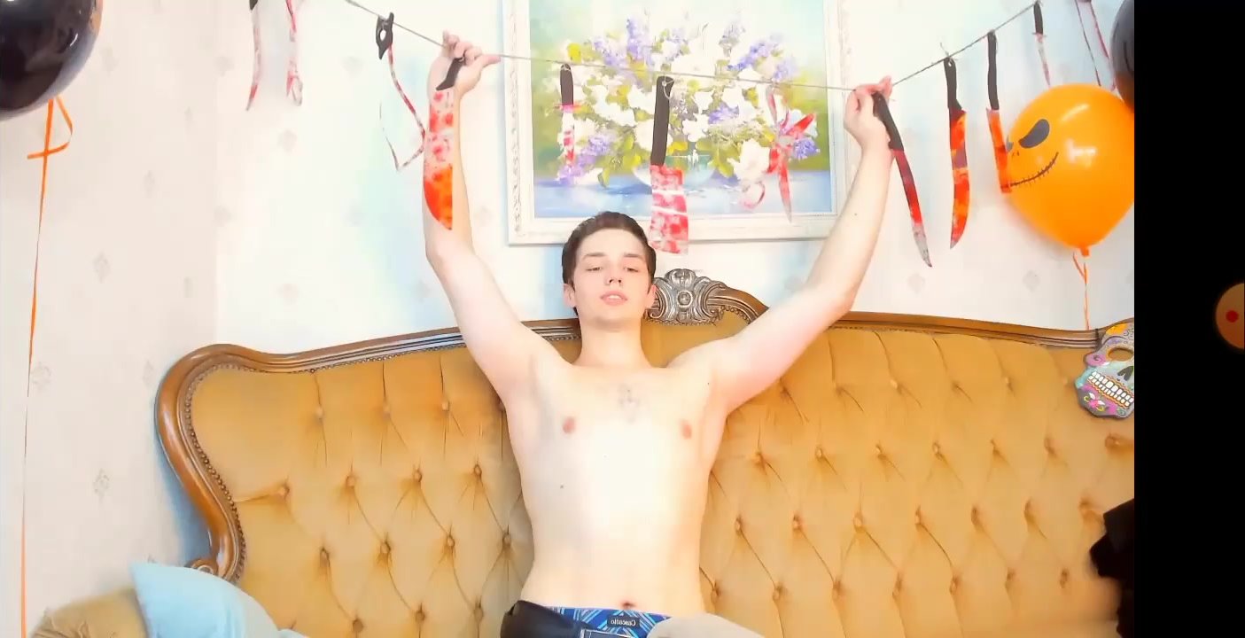 Muscular Guy In Stress Position