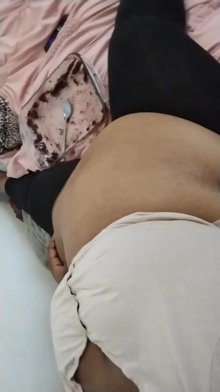 Bbw Stuffed After Eating Cake