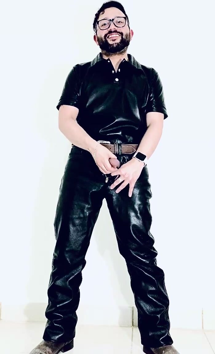 Full Leather Jerk Off Video 2