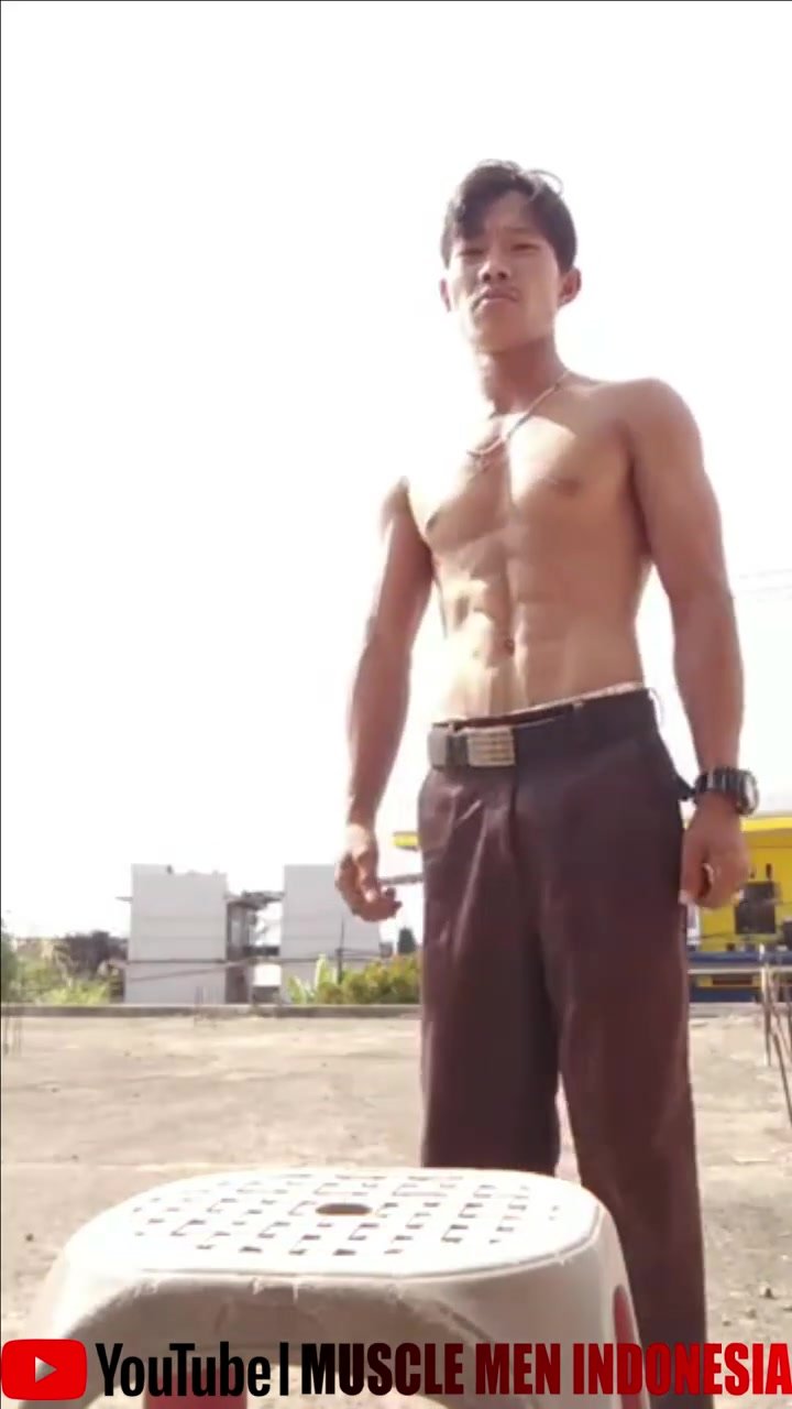 Guy Smoking And Flexing