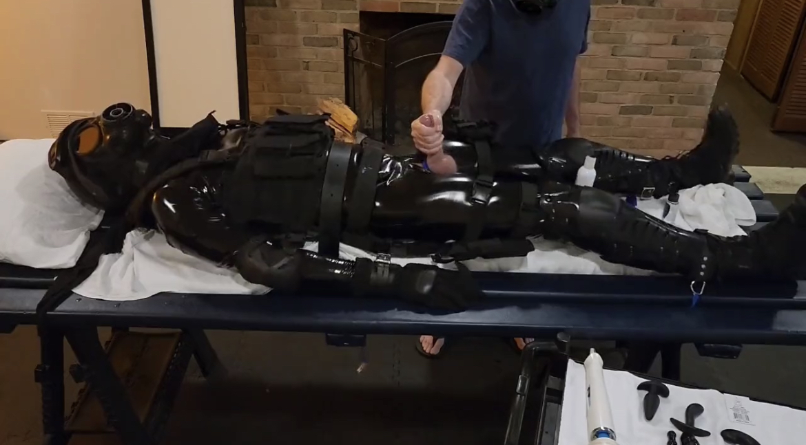 Rubber Drone Milked By Its Master