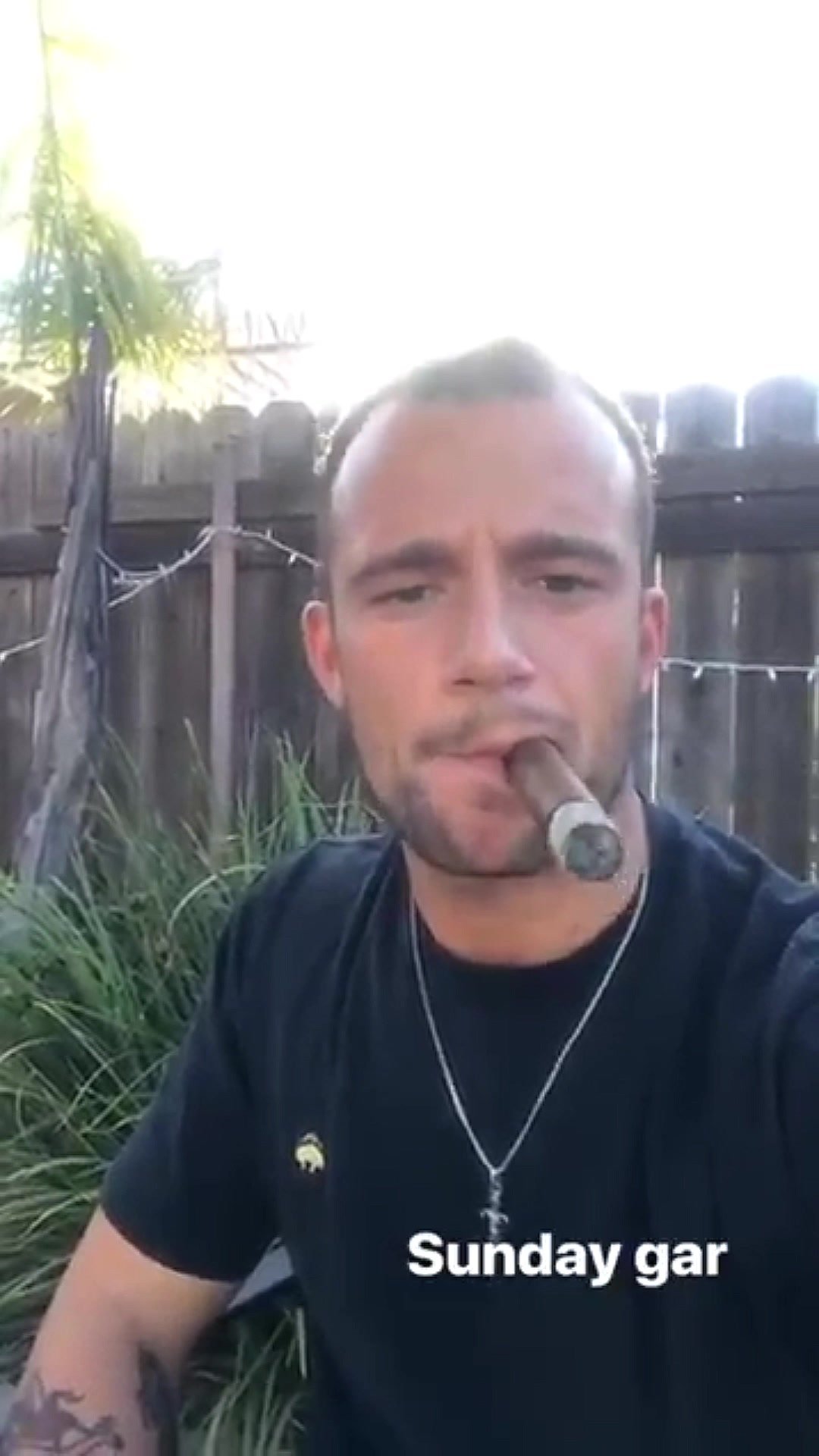 Sexy Guy Smoking A Cigar Shirtless Quick Vid