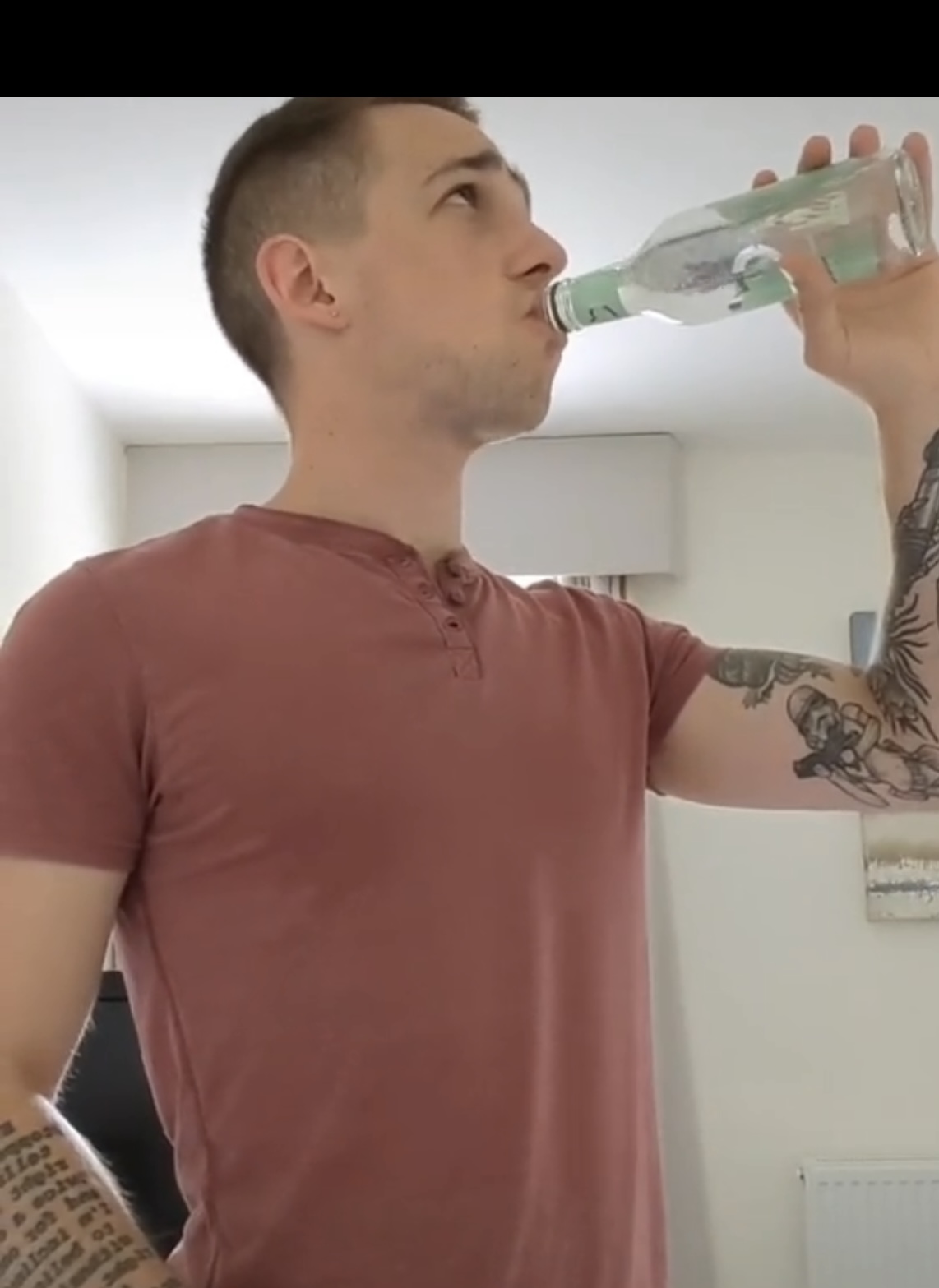 Muscular British Guy Burping