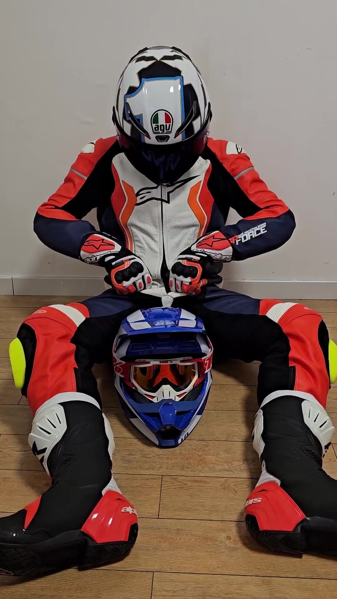 Hot Dainese Biker Cuming On His Mx Helm