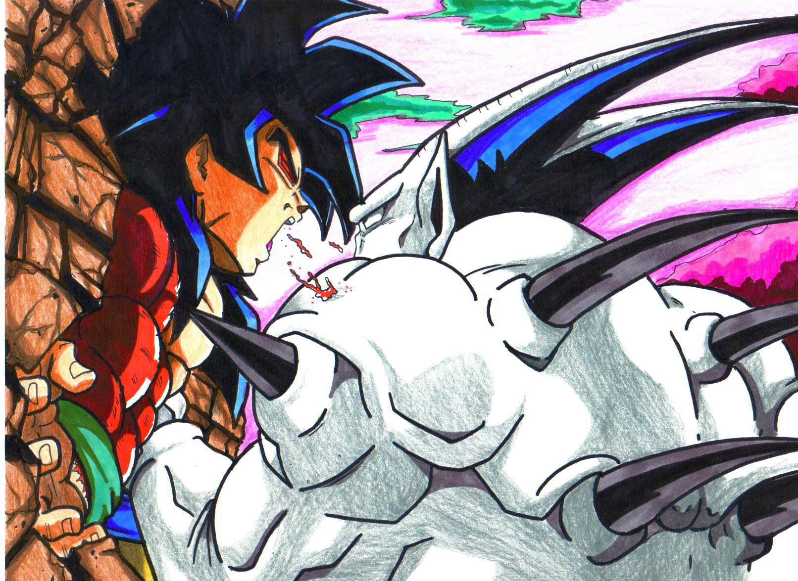 Goku In Trouble Gutpunch Hard