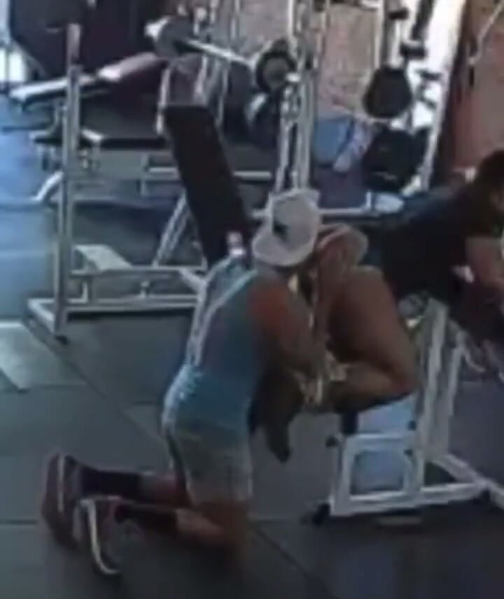 Grainy Tape Of Hot Gym Fucking
