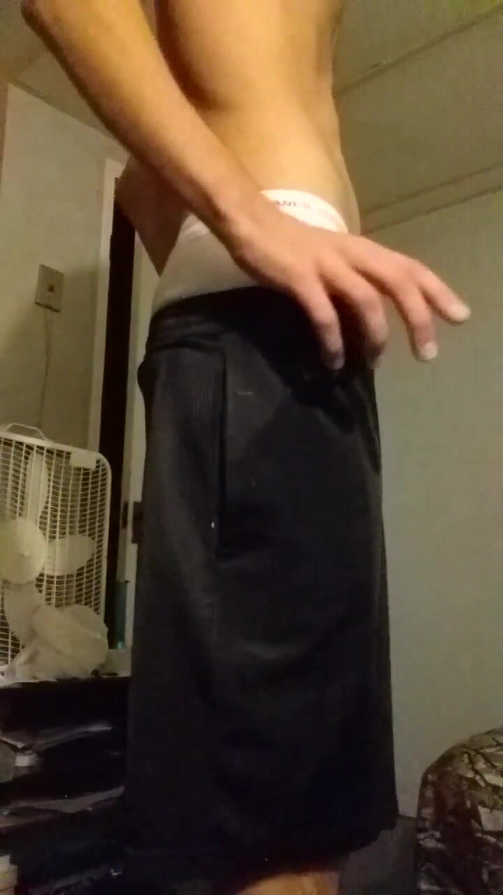 Showing Us His Hanes Briefs