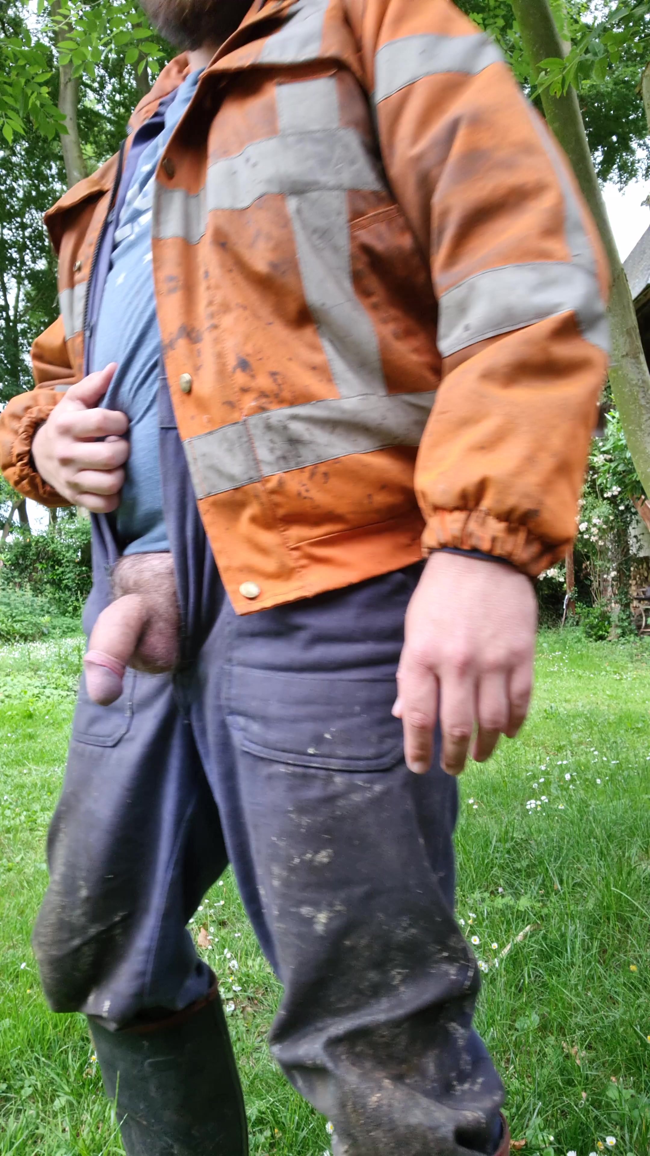 Worn Out Hi Vis Workwear Outside Fun