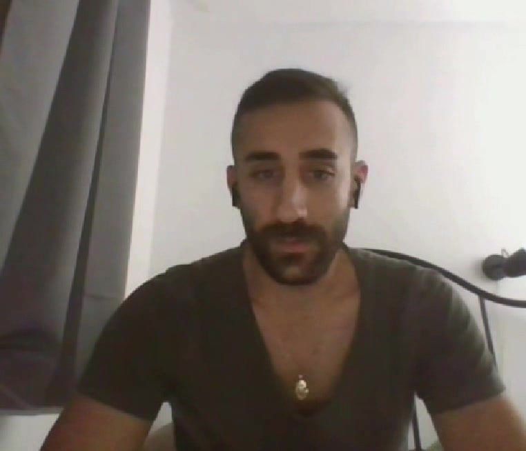 Horny Israeli Guy Is Sitting On The Bed Show His Penis